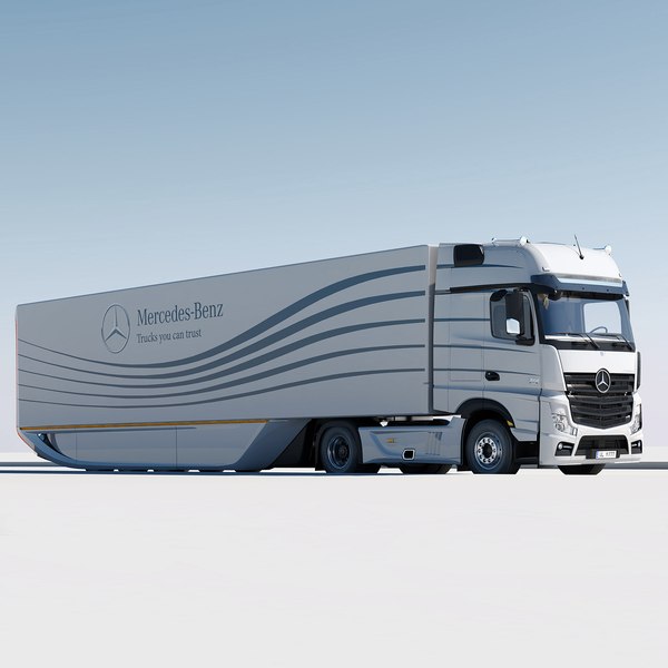 3d mercedes actros aero trailer