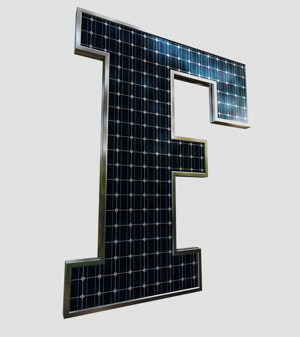 Solar Panel Letter - F 3D Model - TurboSquid 2242050