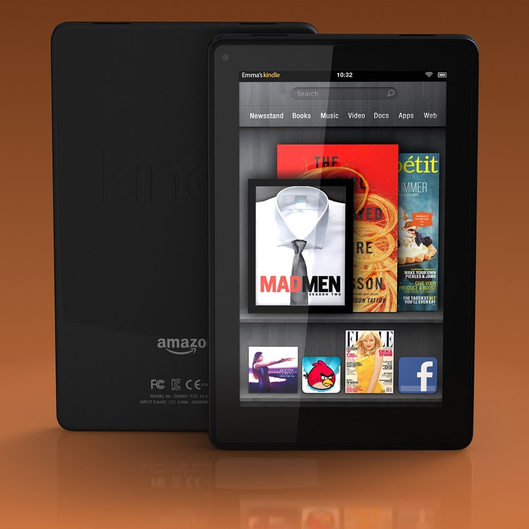 kindle pda 3d model