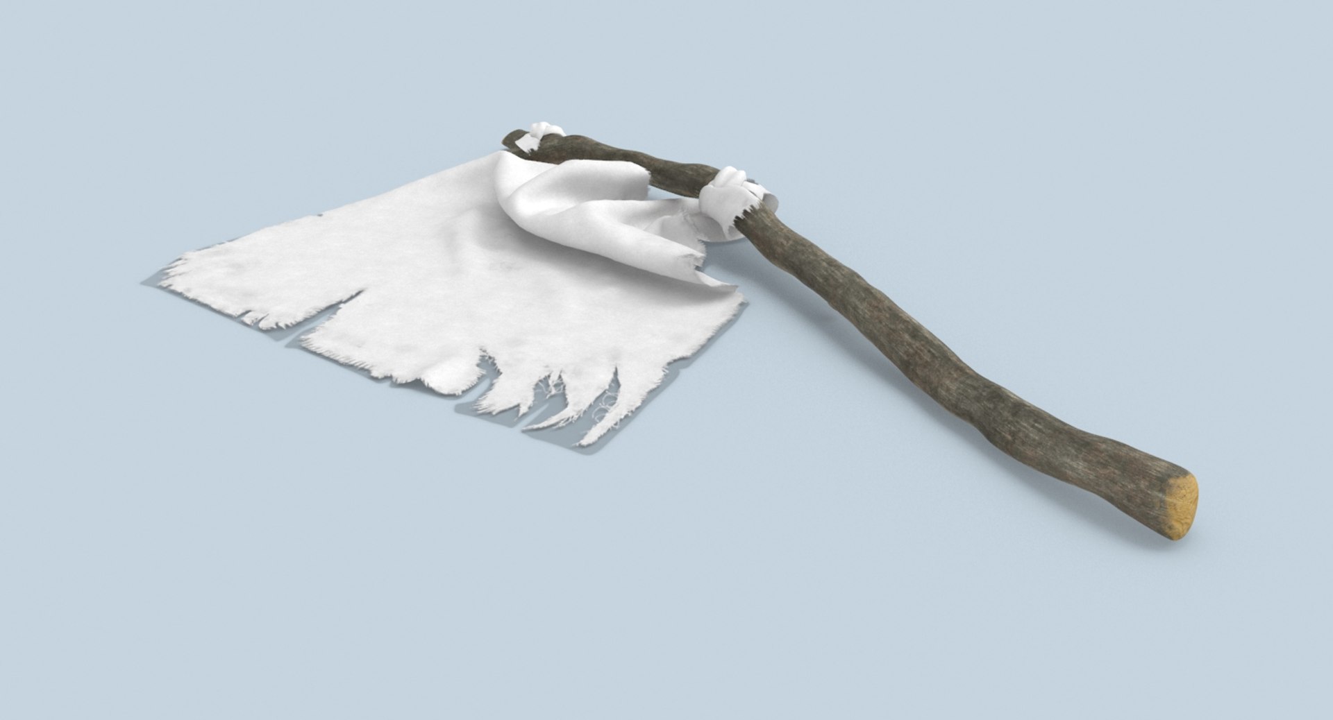 White-surrender-flag---dropped 3D model - TurboSquid 1219129