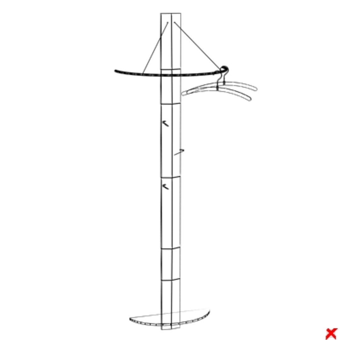 Free Dxf Model Coat Rack
