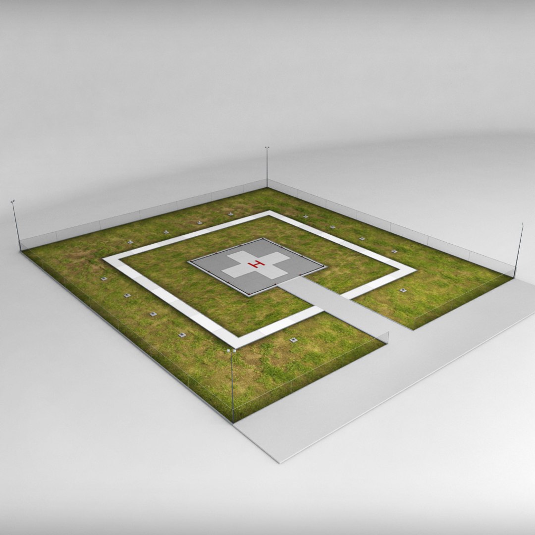 3ds Helicopter Helipad Ground
