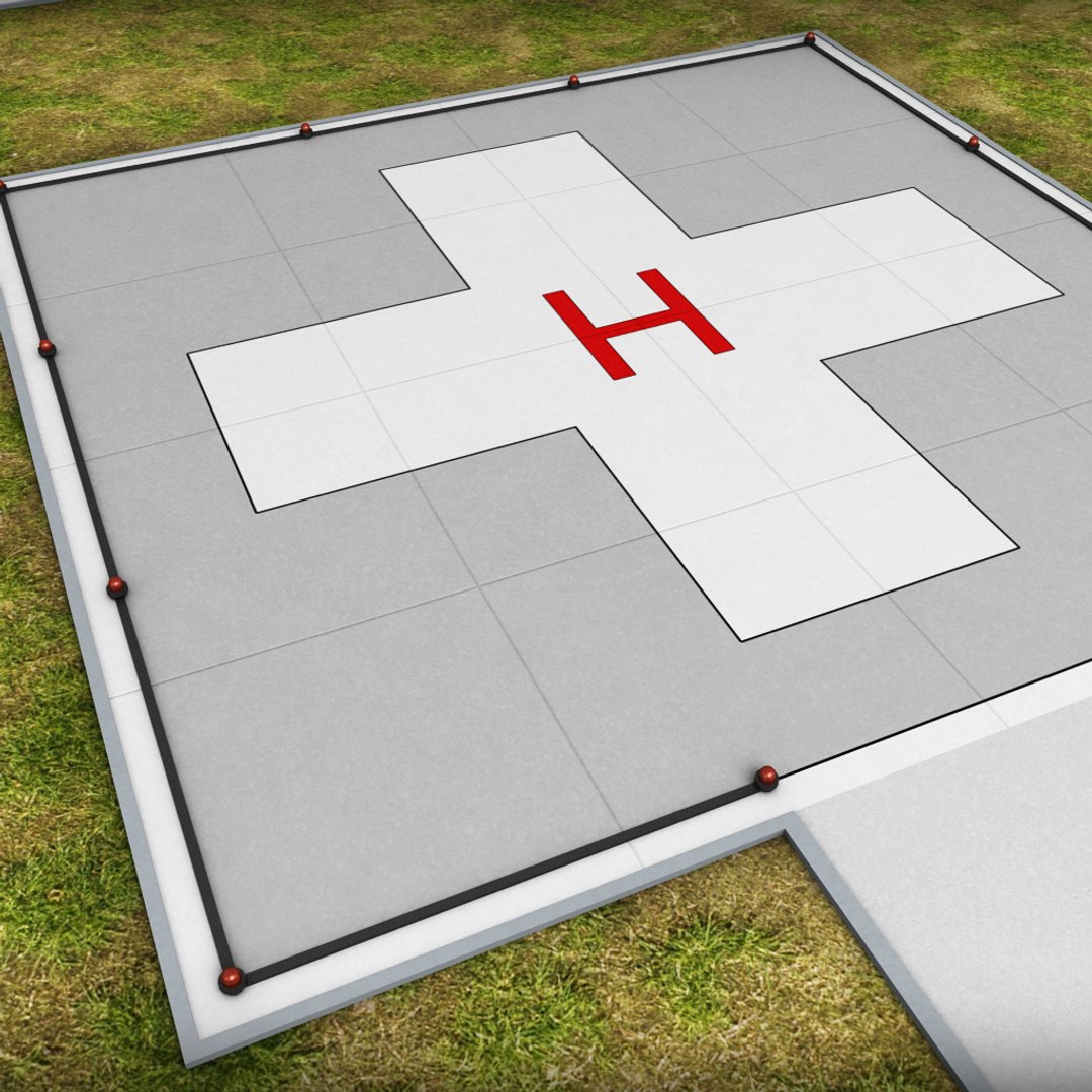3ds Helicopter Helipad Ground
