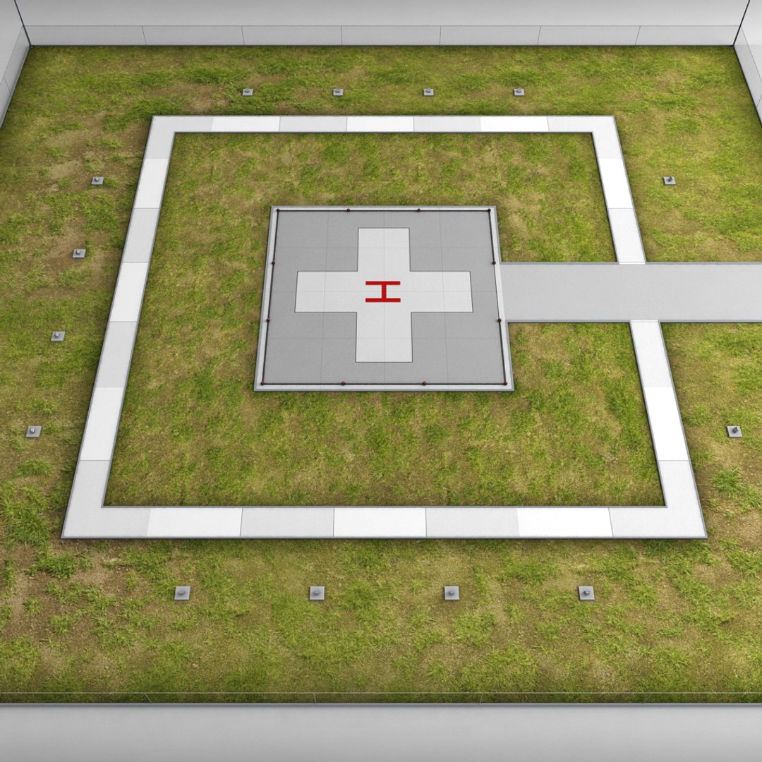3ds Helicopter Helipad Ground