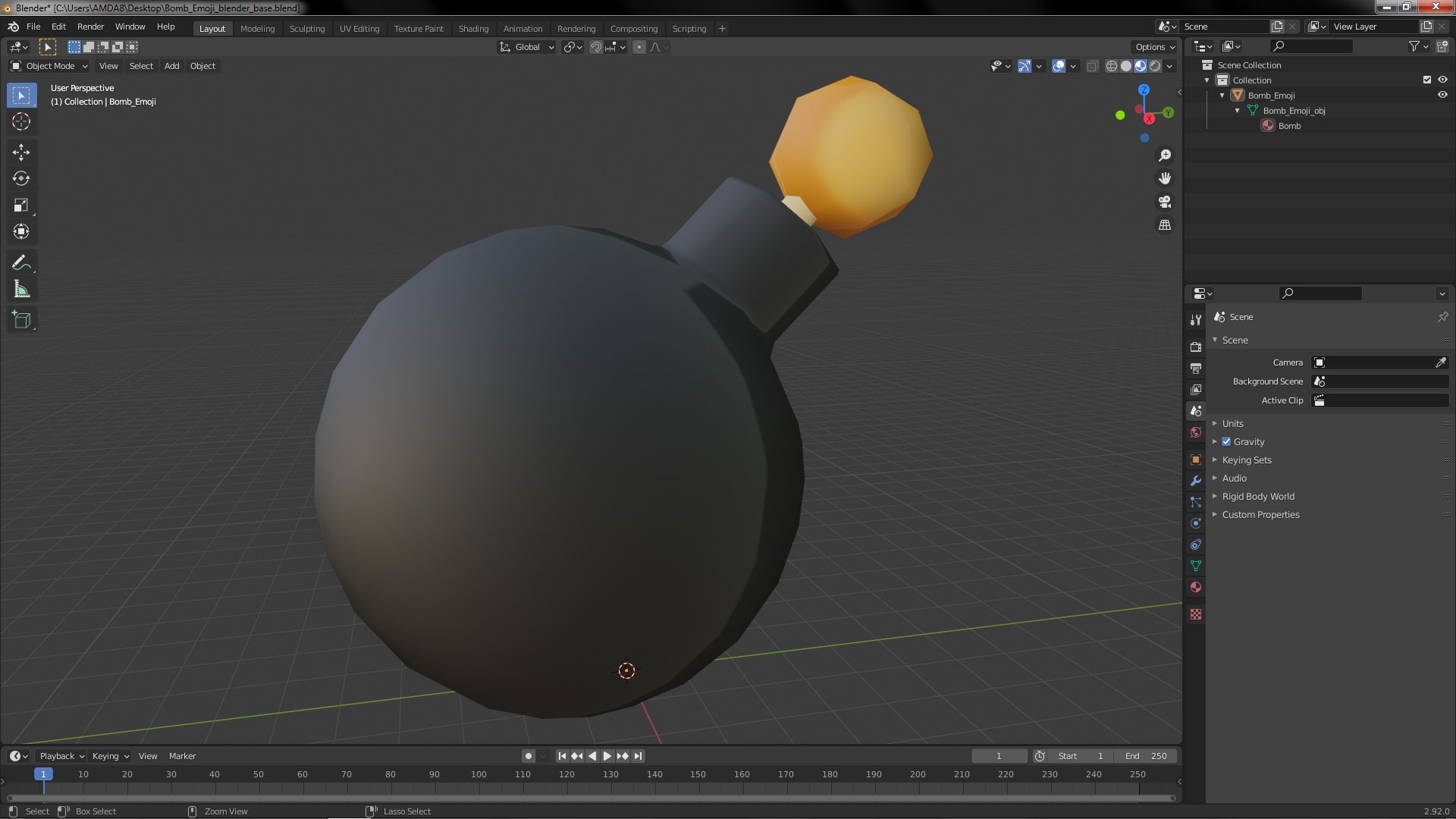 3D Bomb Emoji - TurboSquid 1870611