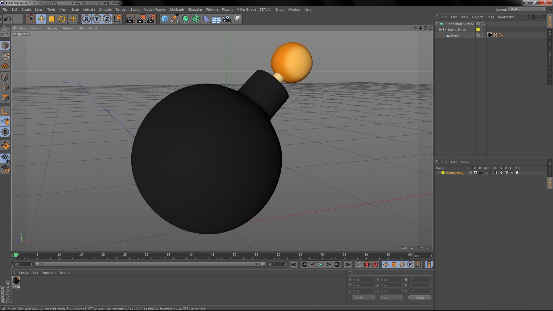 3D Bomb Emoji - TurboSquid 1870611