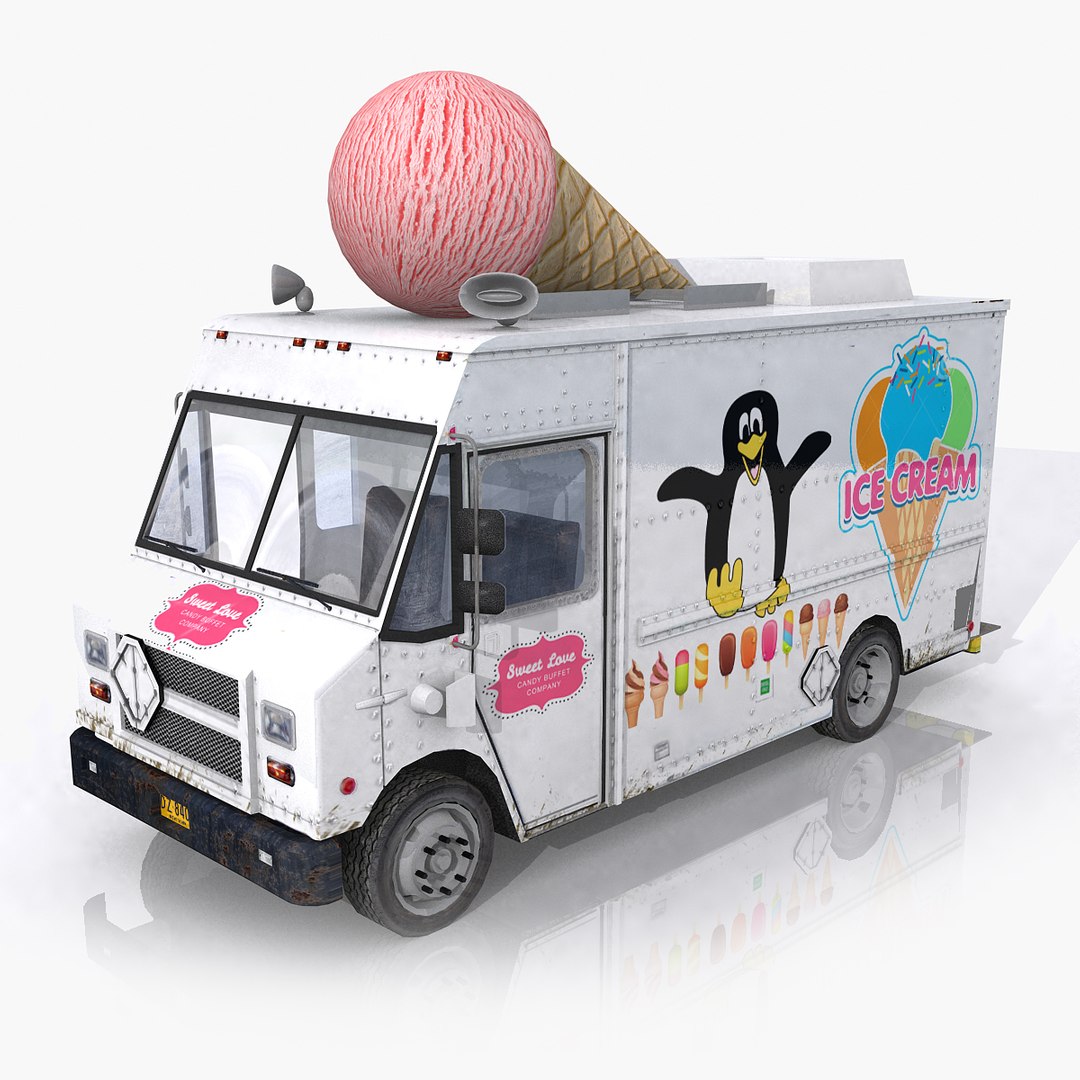 3d Model Of Ice Cream Truck Food
