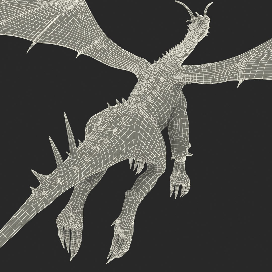 dragon 3 pose 1 3d model