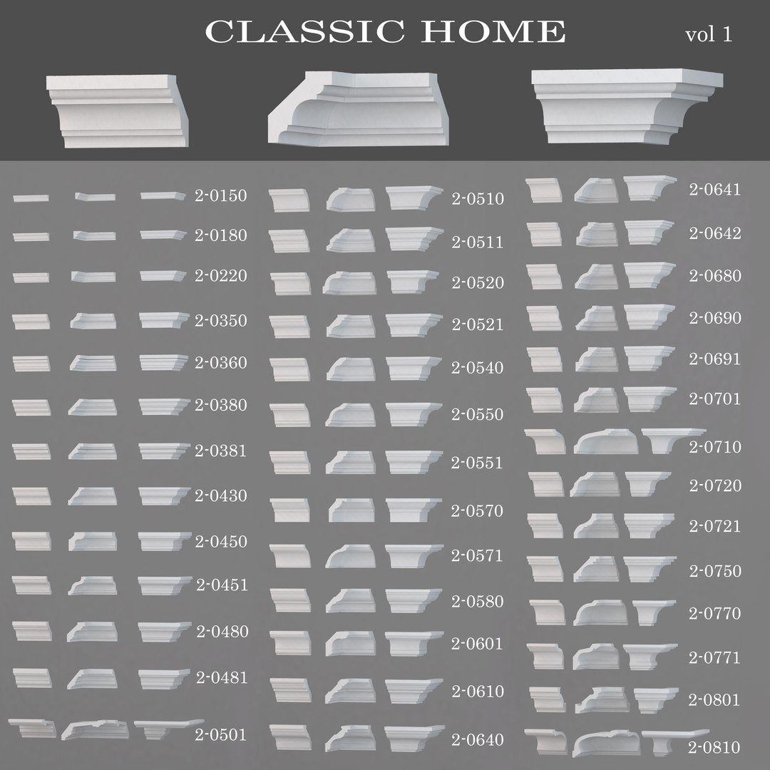 3d Ceiling Cornices Classic Home Model
