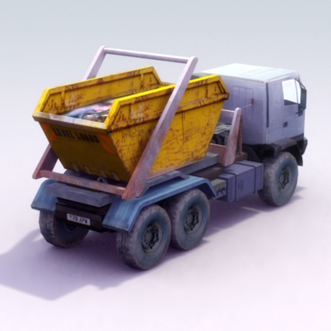 Skip Transport Truck 3d 3ds