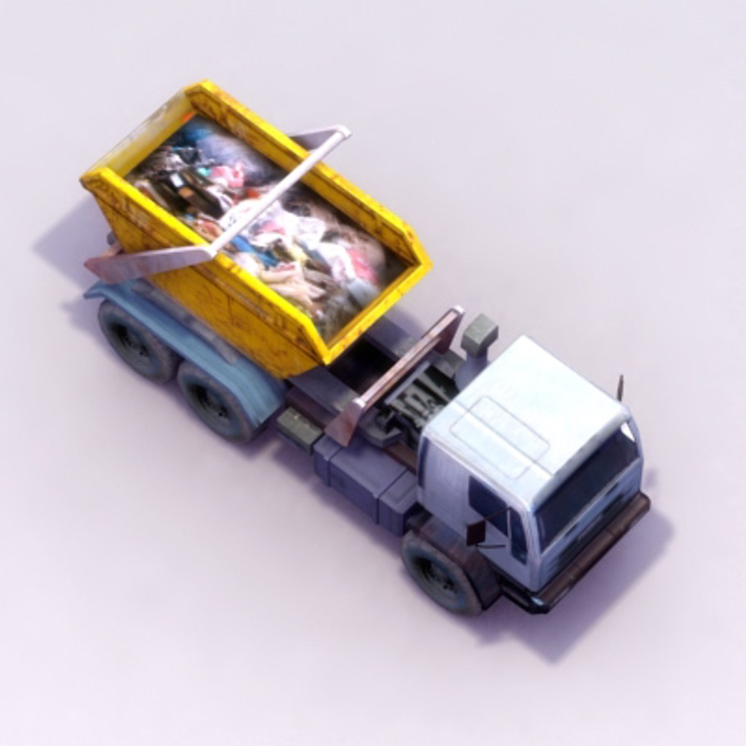 Skip Transport Truck 3d 3ds