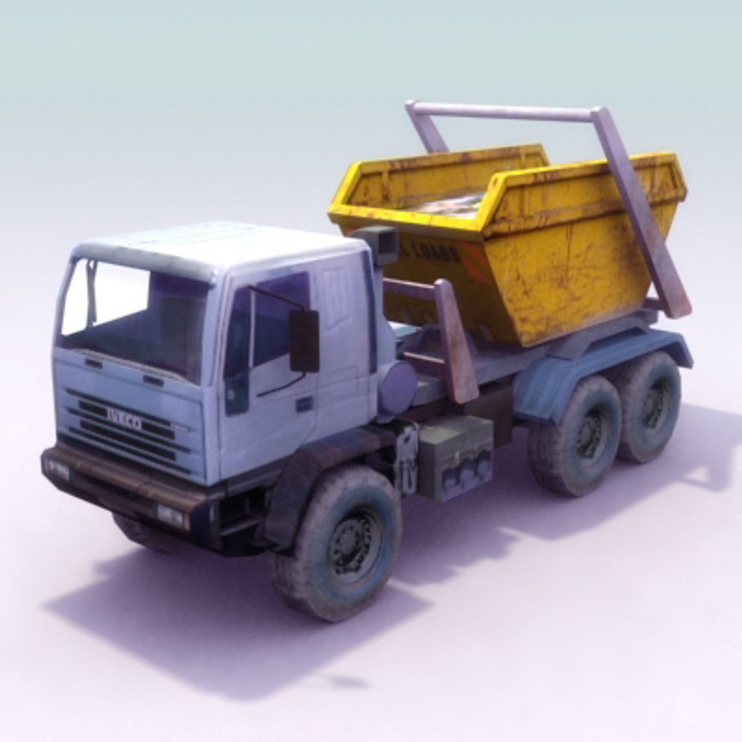 Skip Transport Truck 3d 3ds