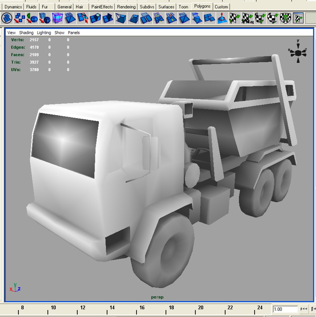 Skip Transport Truck 3d 3ds