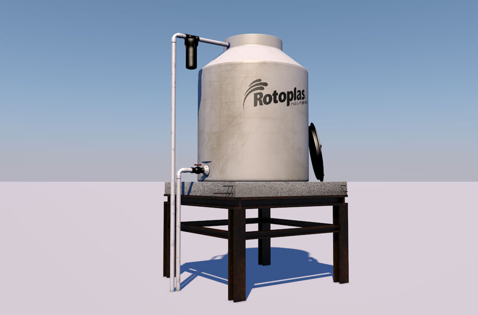 Water Tank Tinaco 3D Model - TurboSquid 1435371