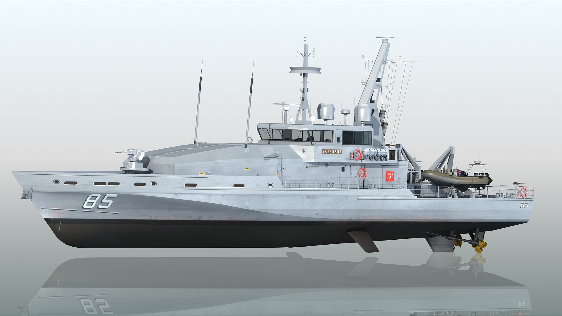 3D HMAS Bathurst P85 Royal Australian Navy Patrol Boat Model ...