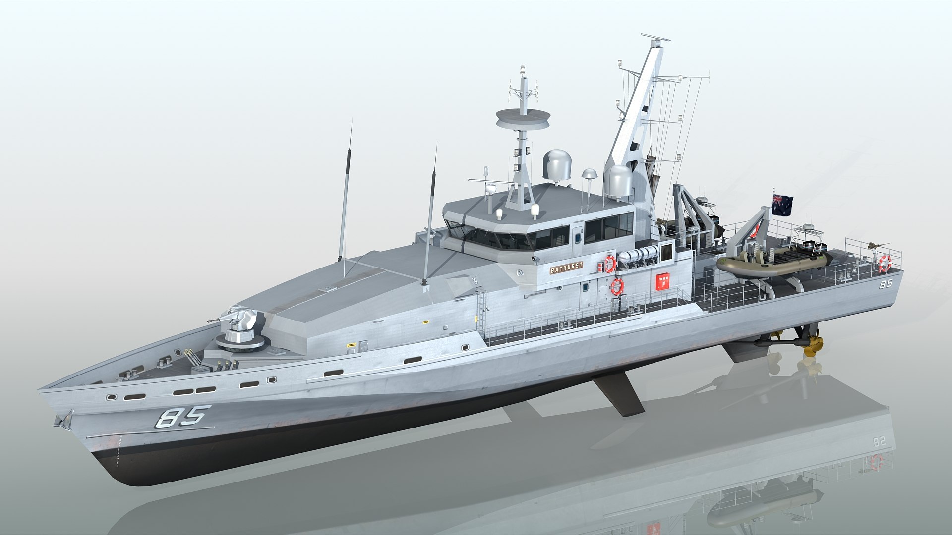 3D HMAS Bathurst P85 Royal Australian Navy Patrol Boat Model ...