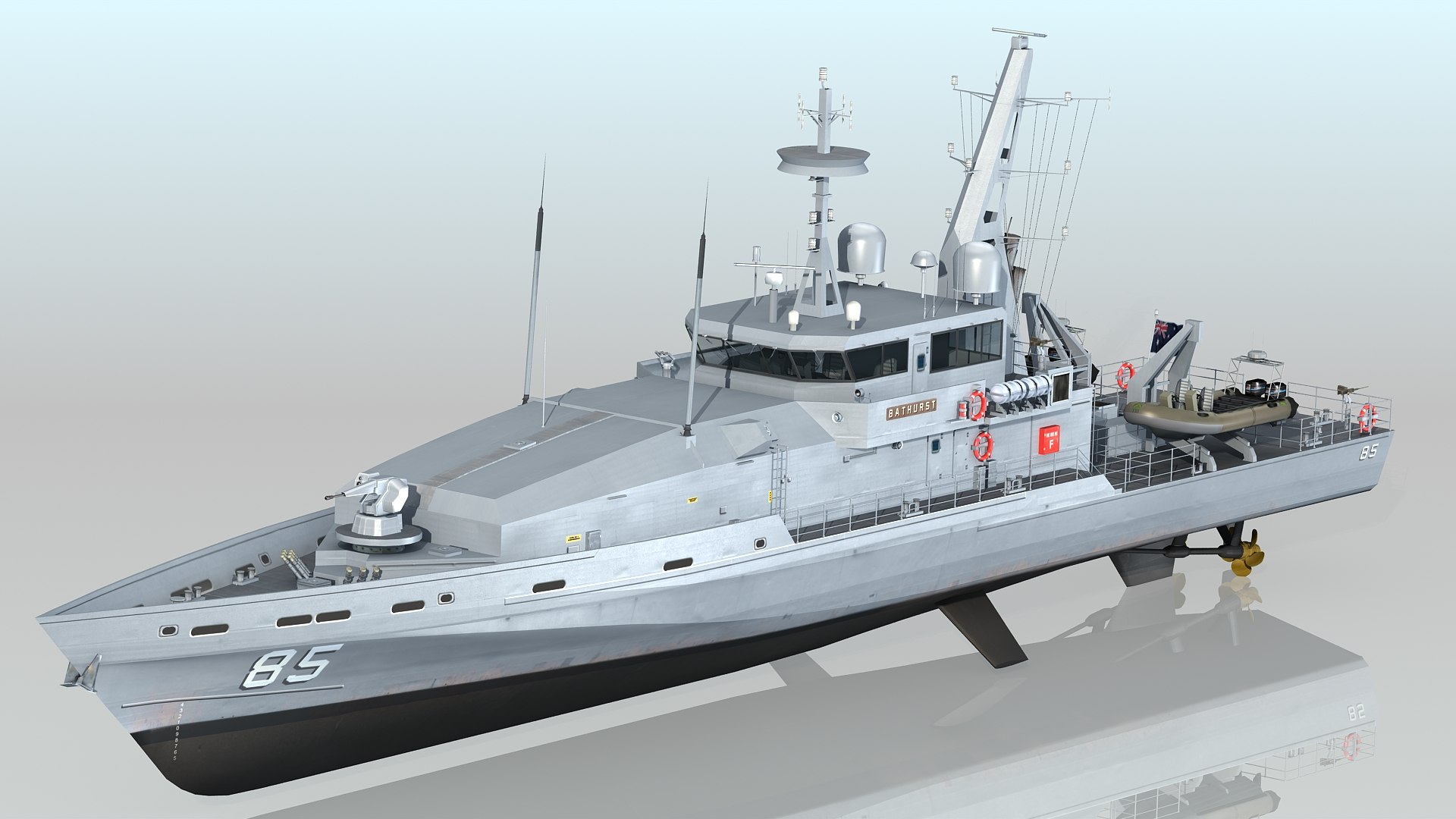3D HMAS Bathurst P85 Royal Australian Navy Patrol Boat model ...