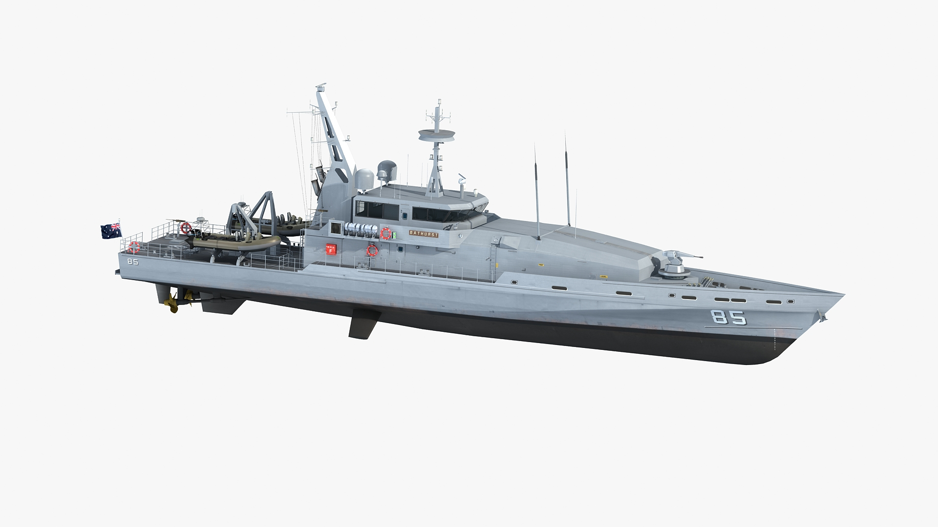 3D HMAS Bathurst P85 Royal Australian Navy Patrol Boat Model ...