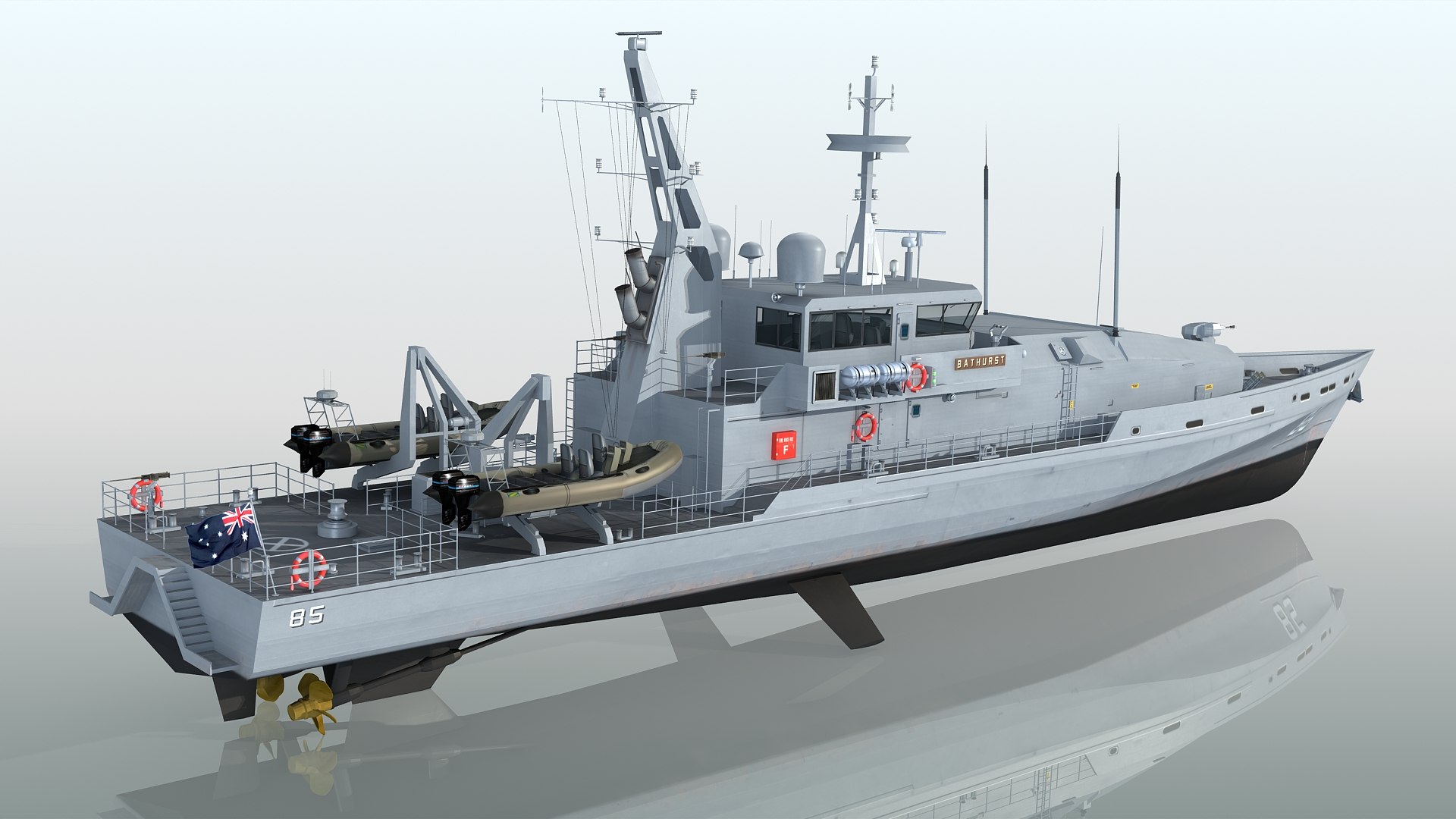 3D HMAS Bathurst P85 Royal Australian Navy Patrol Boat Model ...