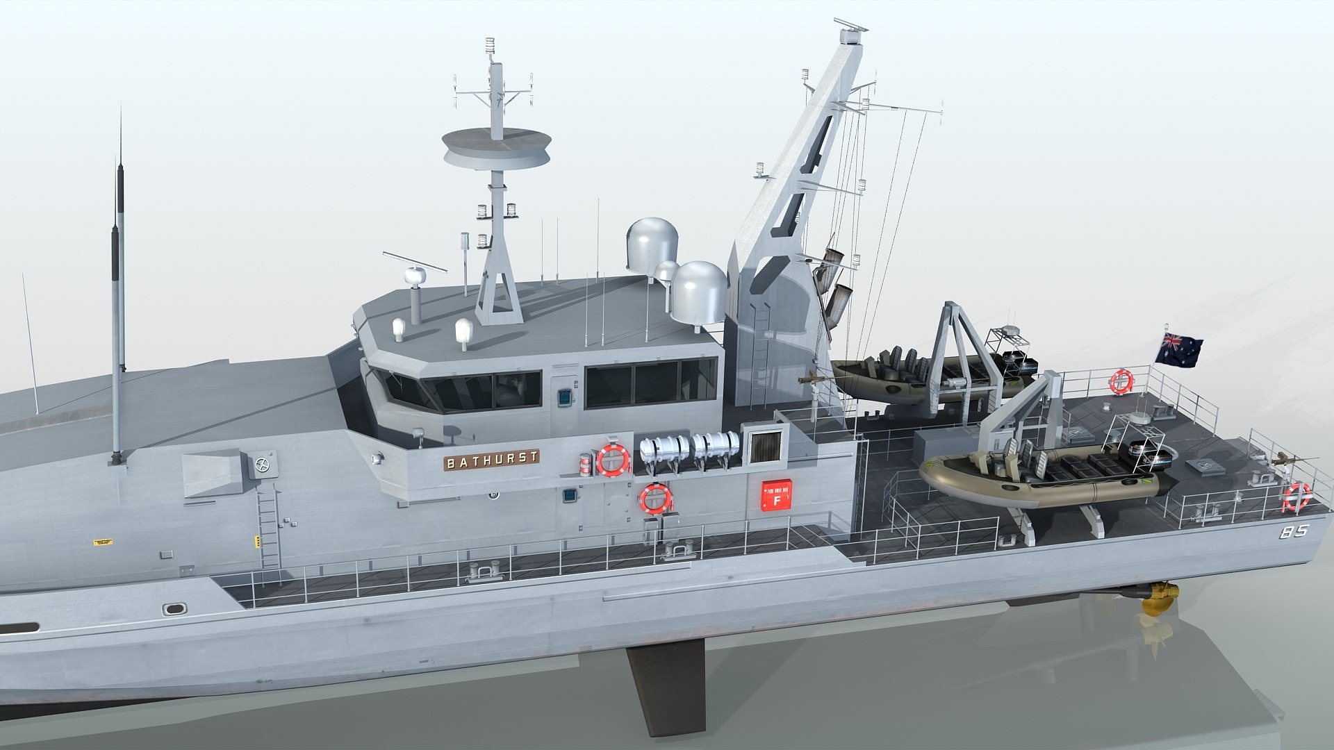 3D HMAS Bathurst P85 Royal Australian Navy Patrol Boat Model ...