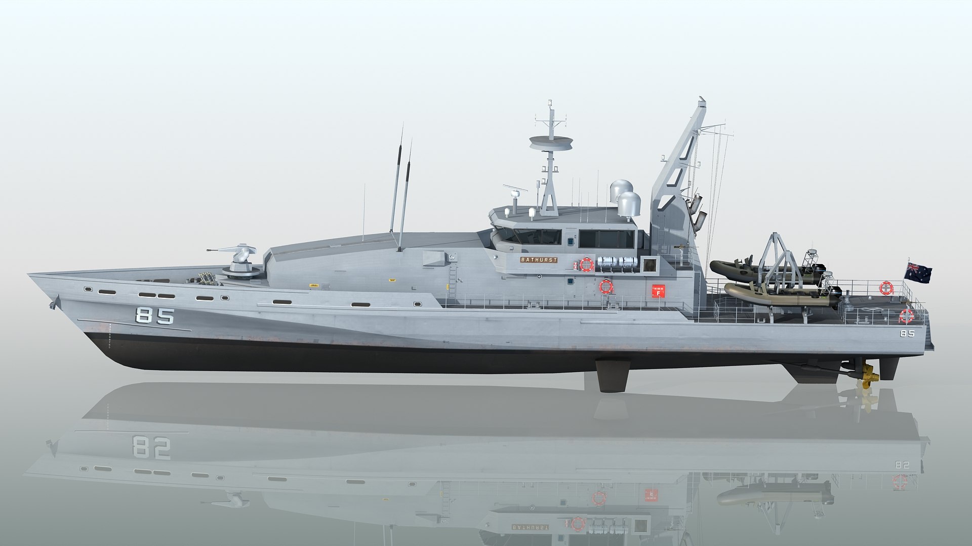 3D HMAS Bathurst P85 Royal Australian Navy Patrol Boat Model ...