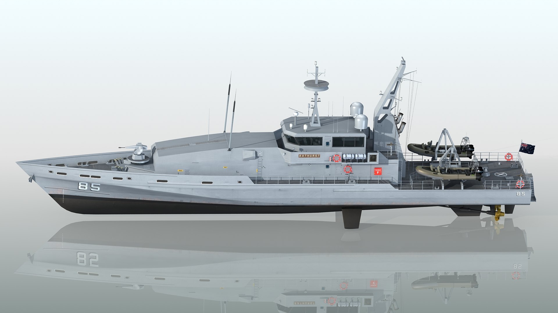 3D HMAS Bathurst P85 Royal Australian Navy Patrol Boat Model ...