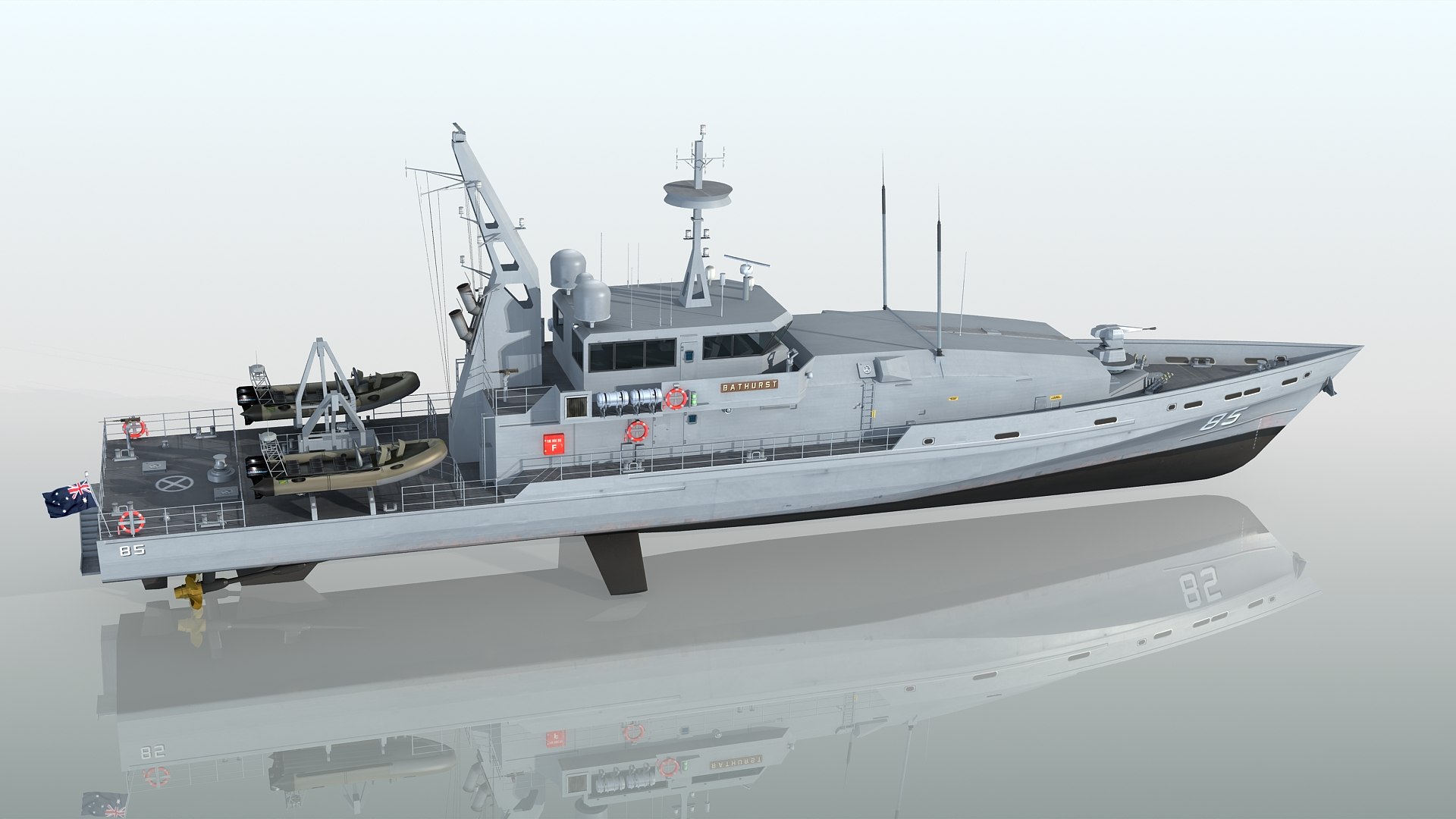 3D HMAS Bathurst P85 Royal Australian Navy Patrol Boat Model ...