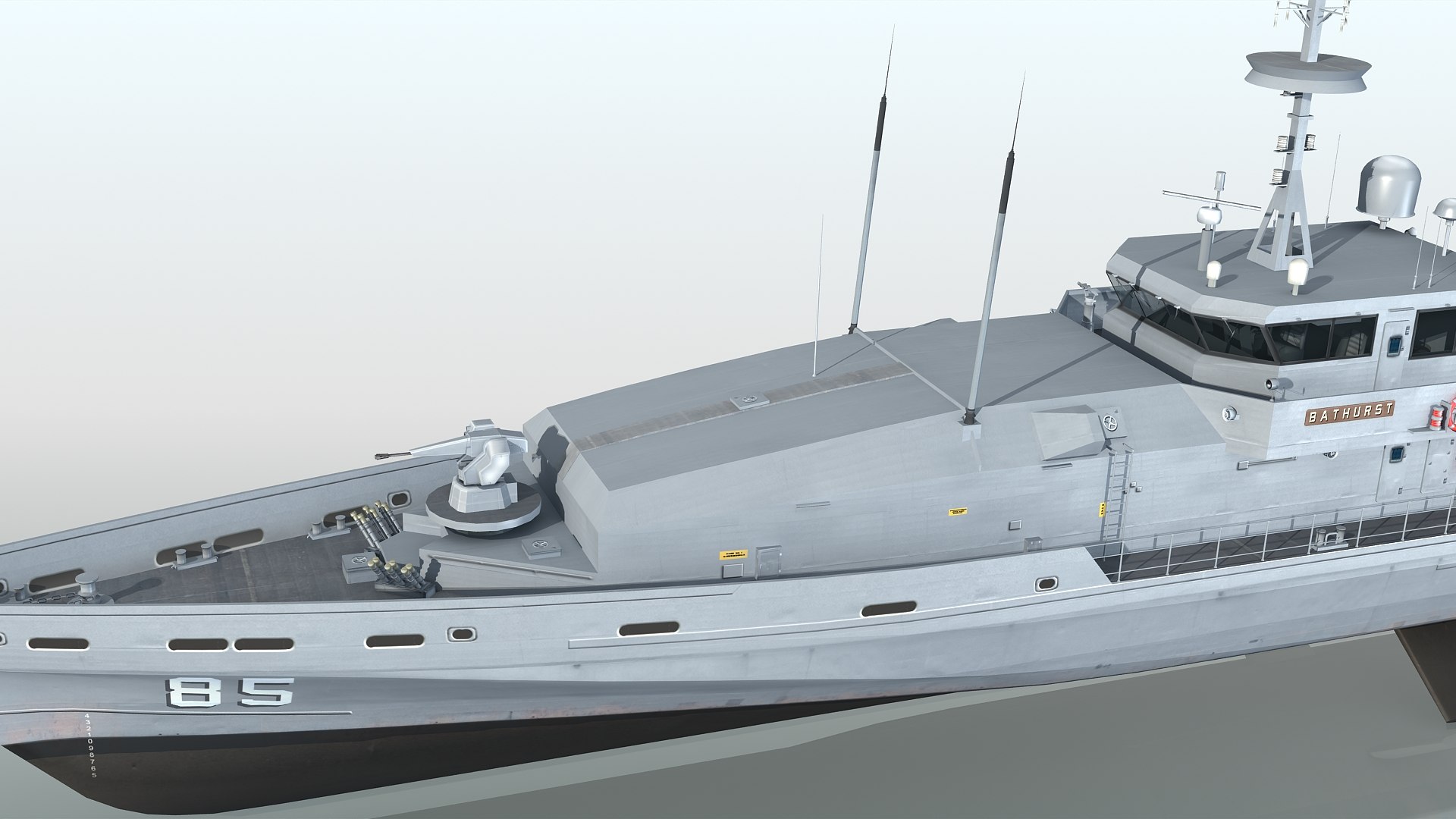 3D HMAS Bathurst P85 Royal Australian Navy Patrol Boat Model ...