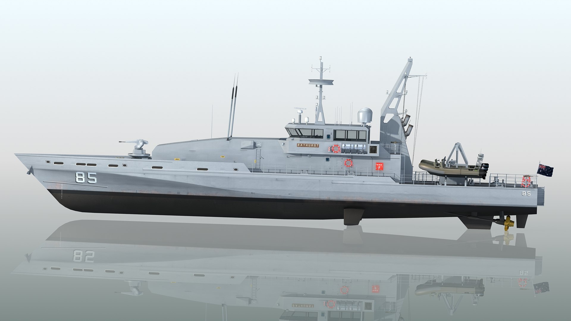 3D HMAS Bathurst P85 Royal Australian Navy Patrol Boat Model ...