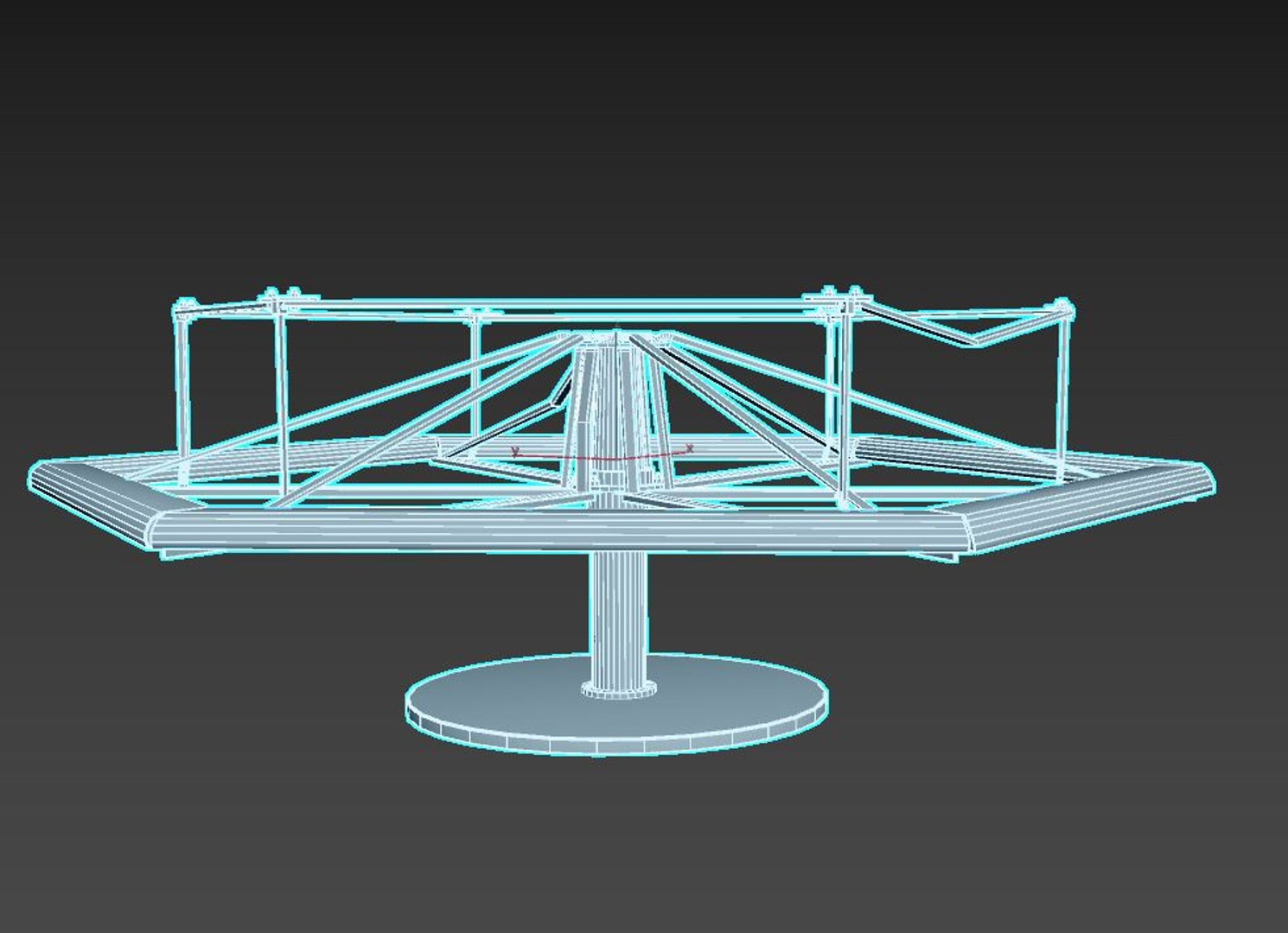Old merry-go model - TurboSquid 1613621