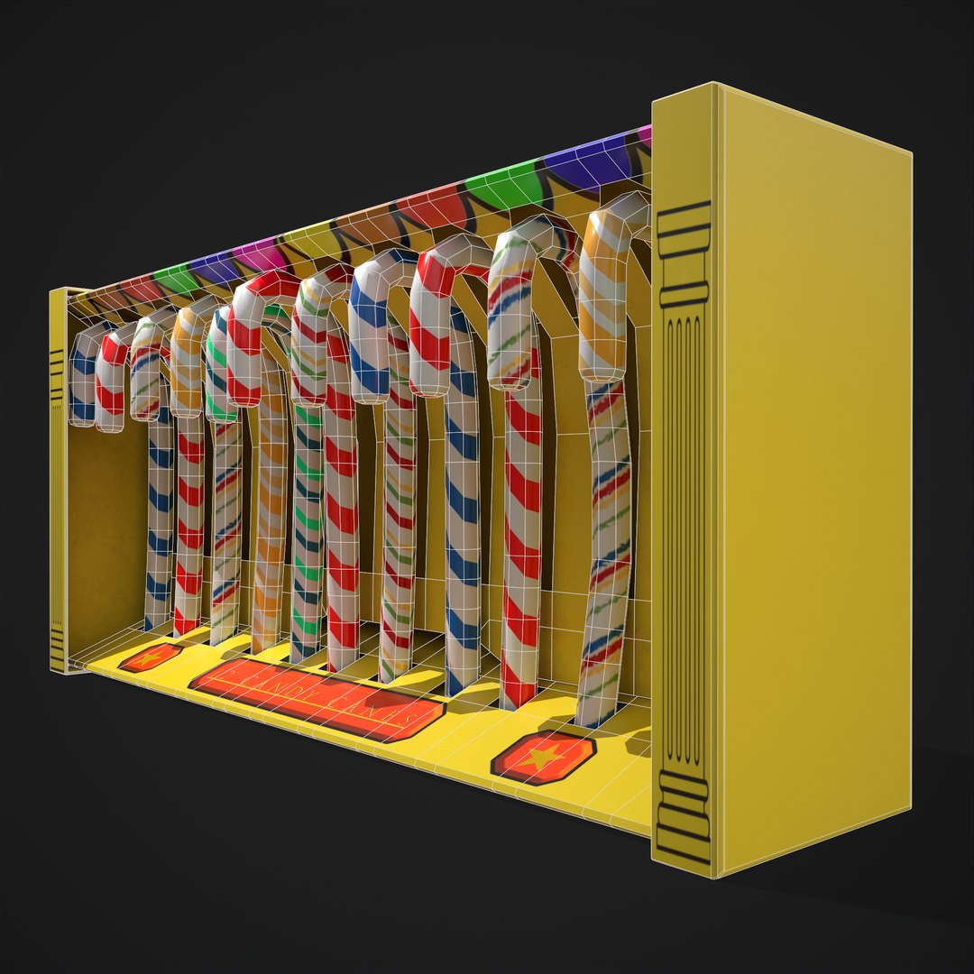 3D Vintage Candy Canes and Box model - TurboSquid 1836140