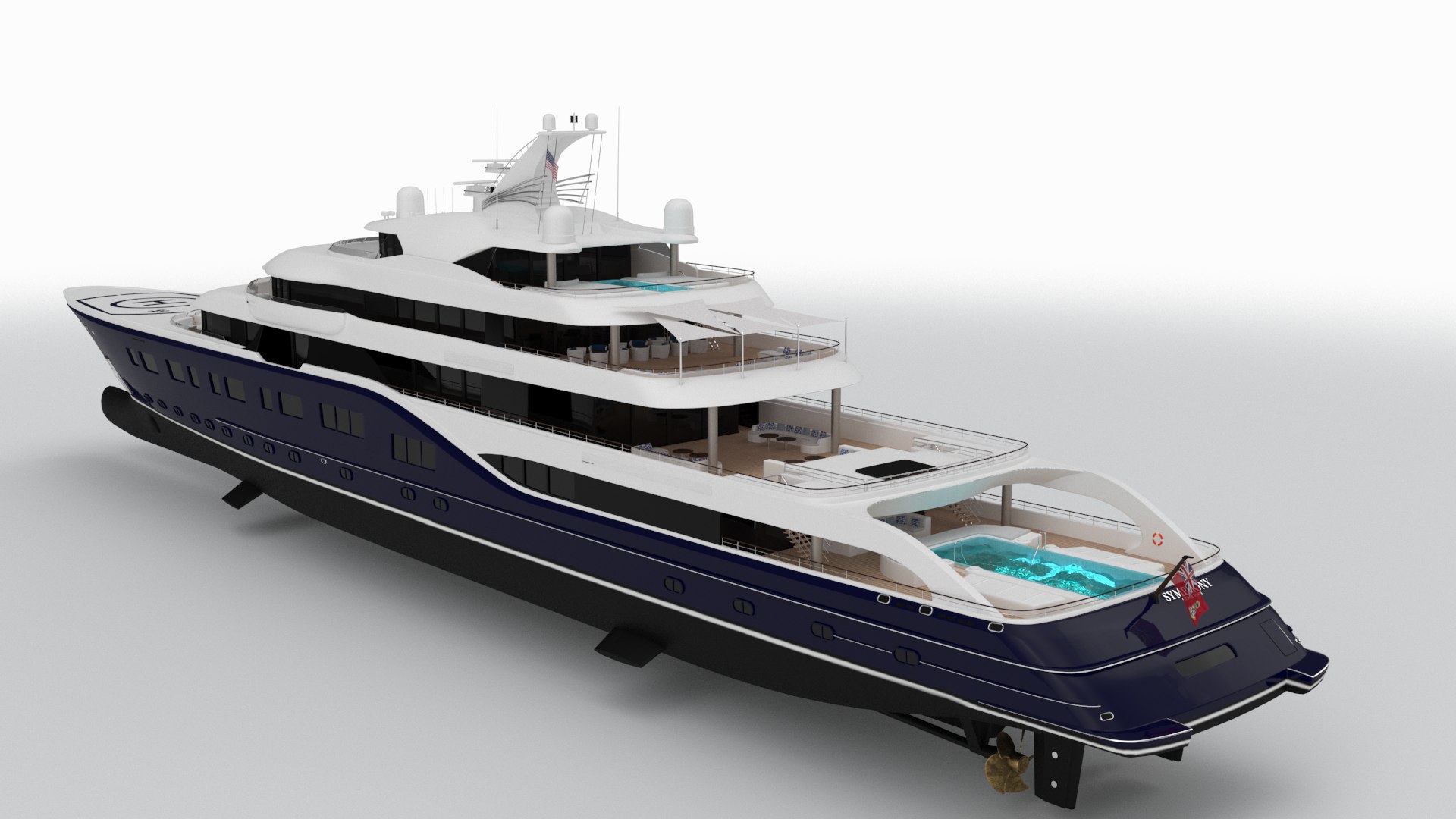 Symphony Superyacht 3D Model - TurboSquid 2367570