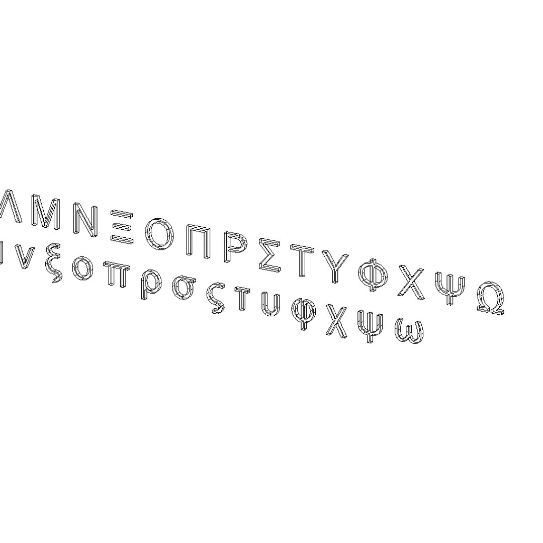 Greek Alphabets1 Cg Cad 3D Model - TurboSquid 1152211