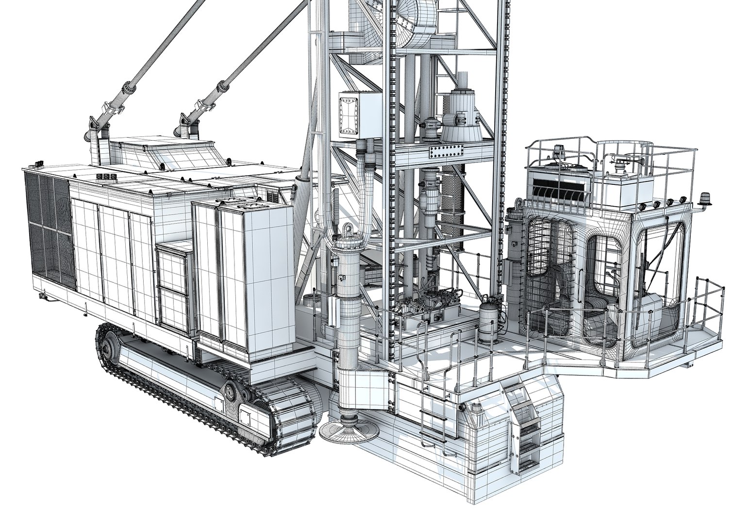 3D model Rotary Drilling Rig - TurboSquid 1844833