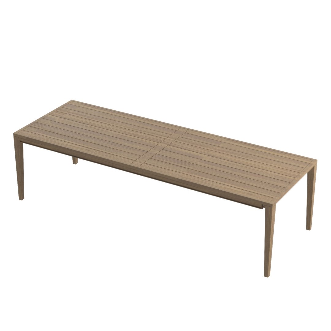 3D Greystone Teak Rectangular Dining Table - TurboSquid 2120155