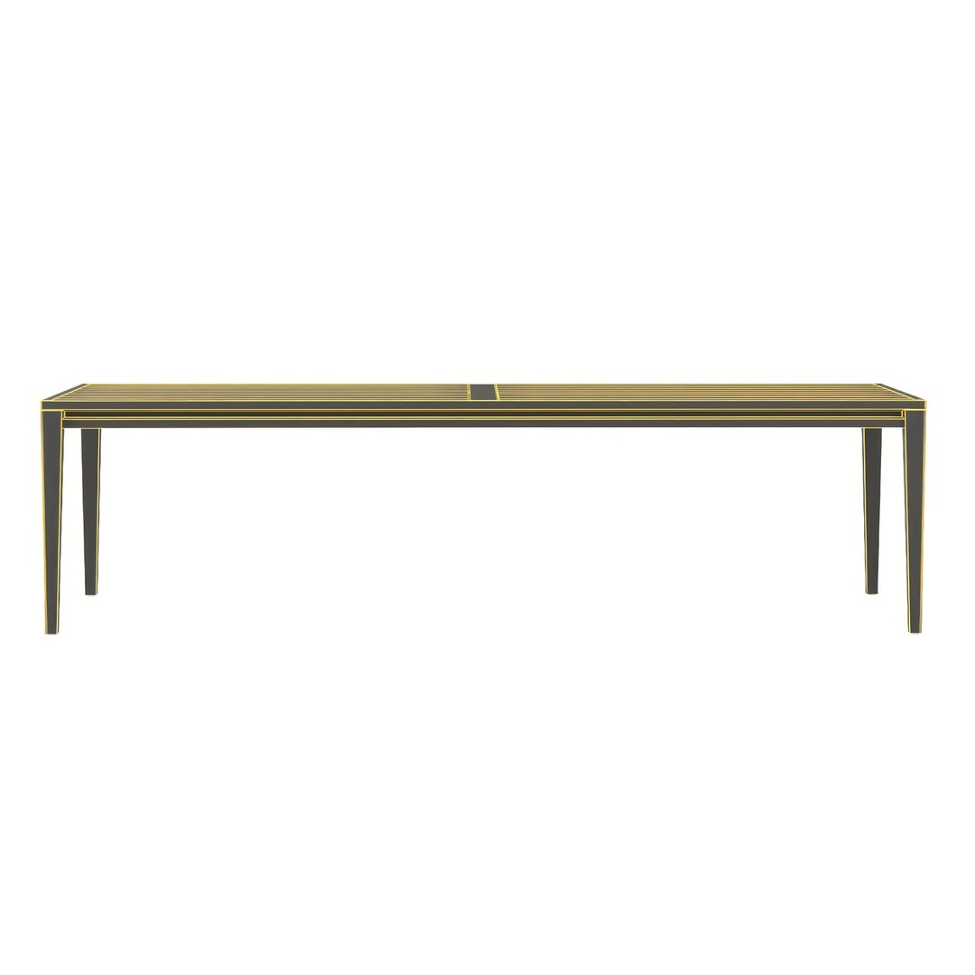3D Greystone Teak Rectangular Dining Table - TurboSquid 2120155