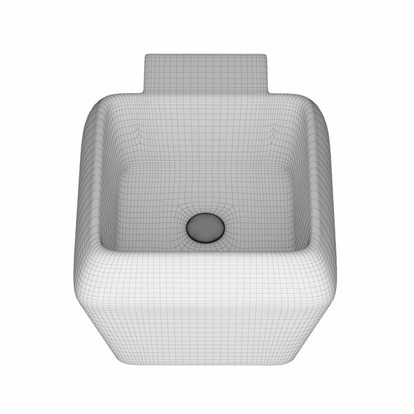 Wall hung square wash basin 3D model - TurboSquid 1694193