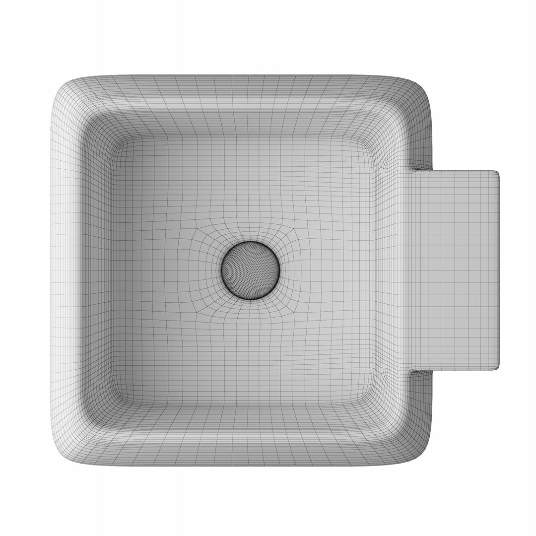 Wall Hung Square Wash Basin 3D Model - TurboSquid 1694193