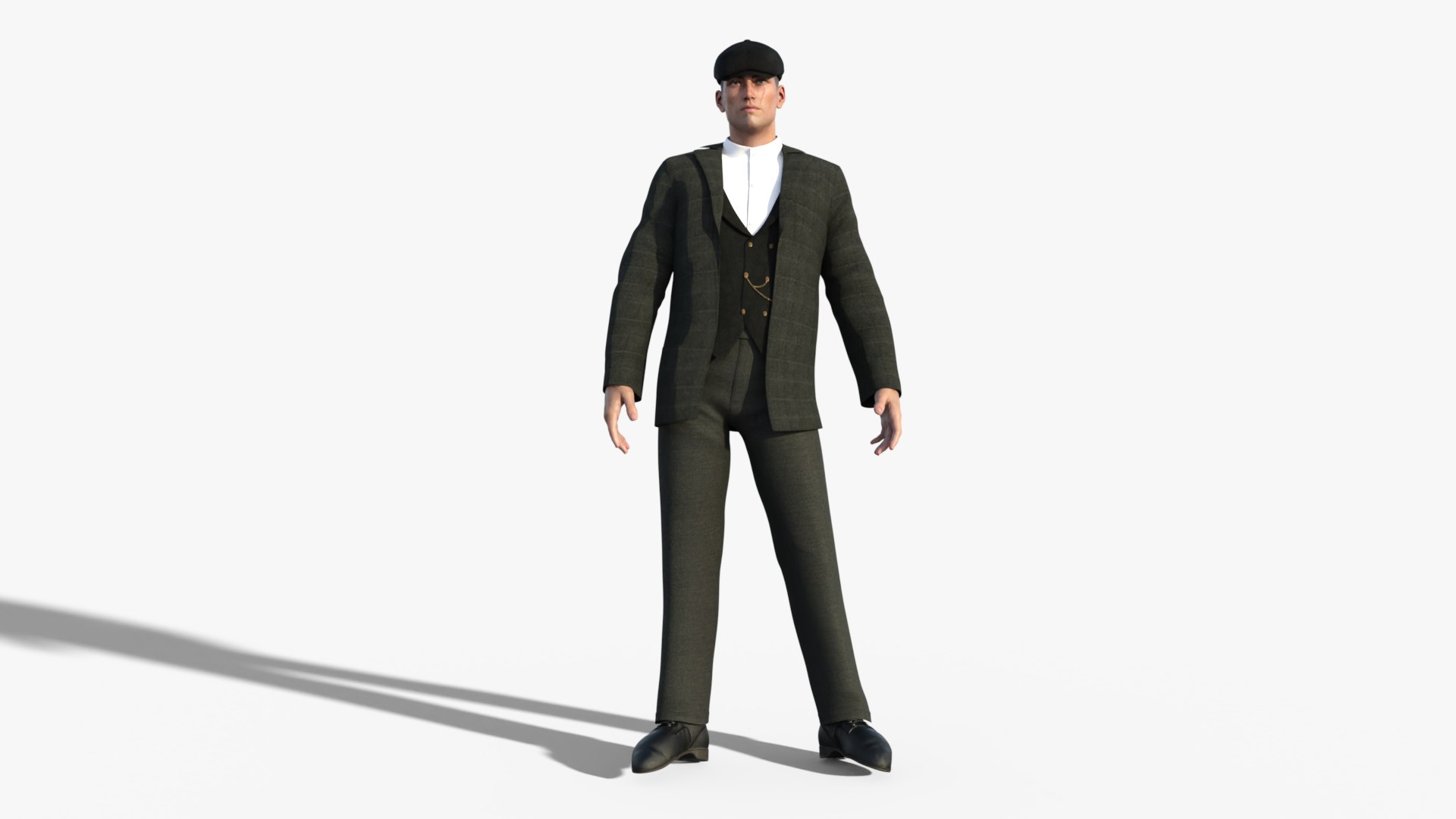 3D Peaky Blinders Alex Gangster Rigged Model - TurboSquid 2419334
