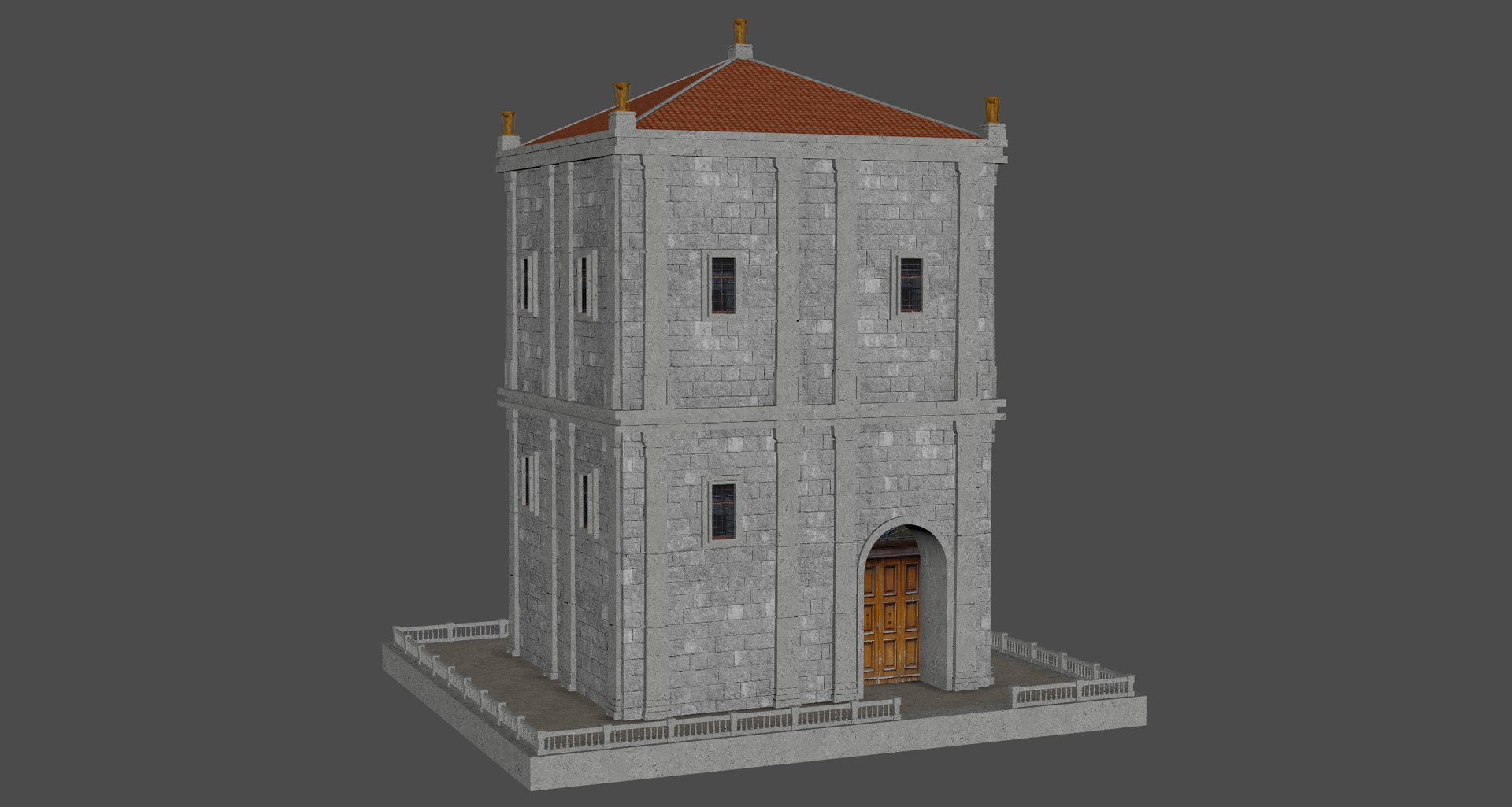 Free Ancient Tower Building 3D Model - TurboSquid 2519374