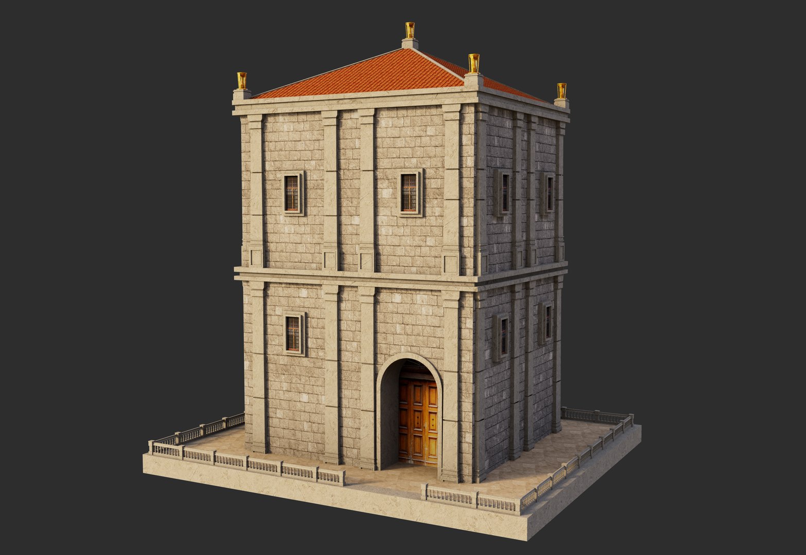 Free Ancient Tower Building 3D Model - TurboSquid 2519374