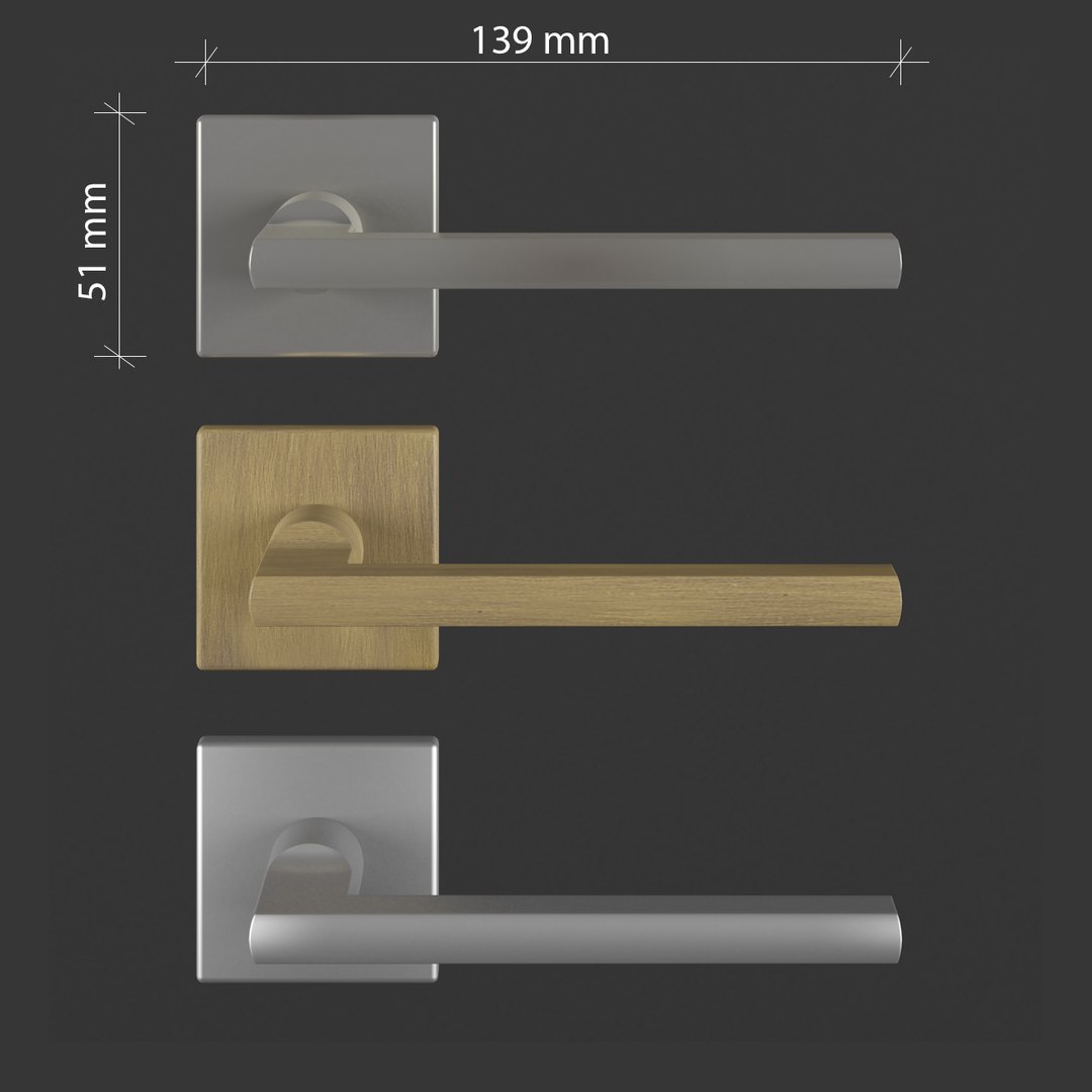 Free Door Handle: Frascio Metro 3d Model