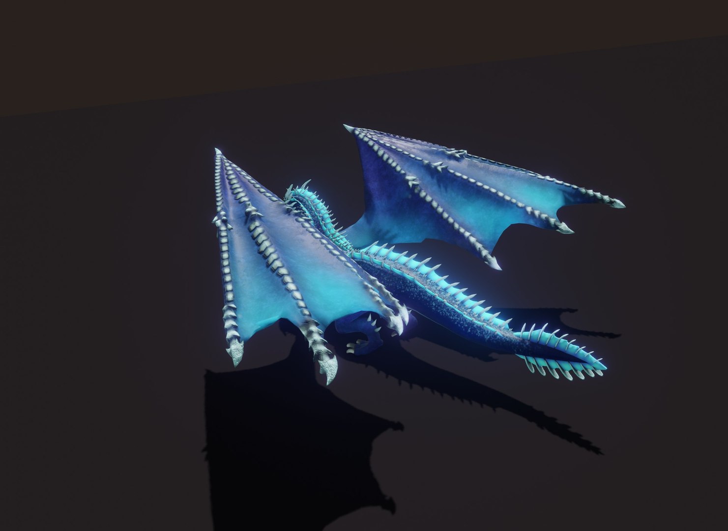 3D Realistic Blue Dragon Animated Low-poly 3D Model - TurboSquid 2316040