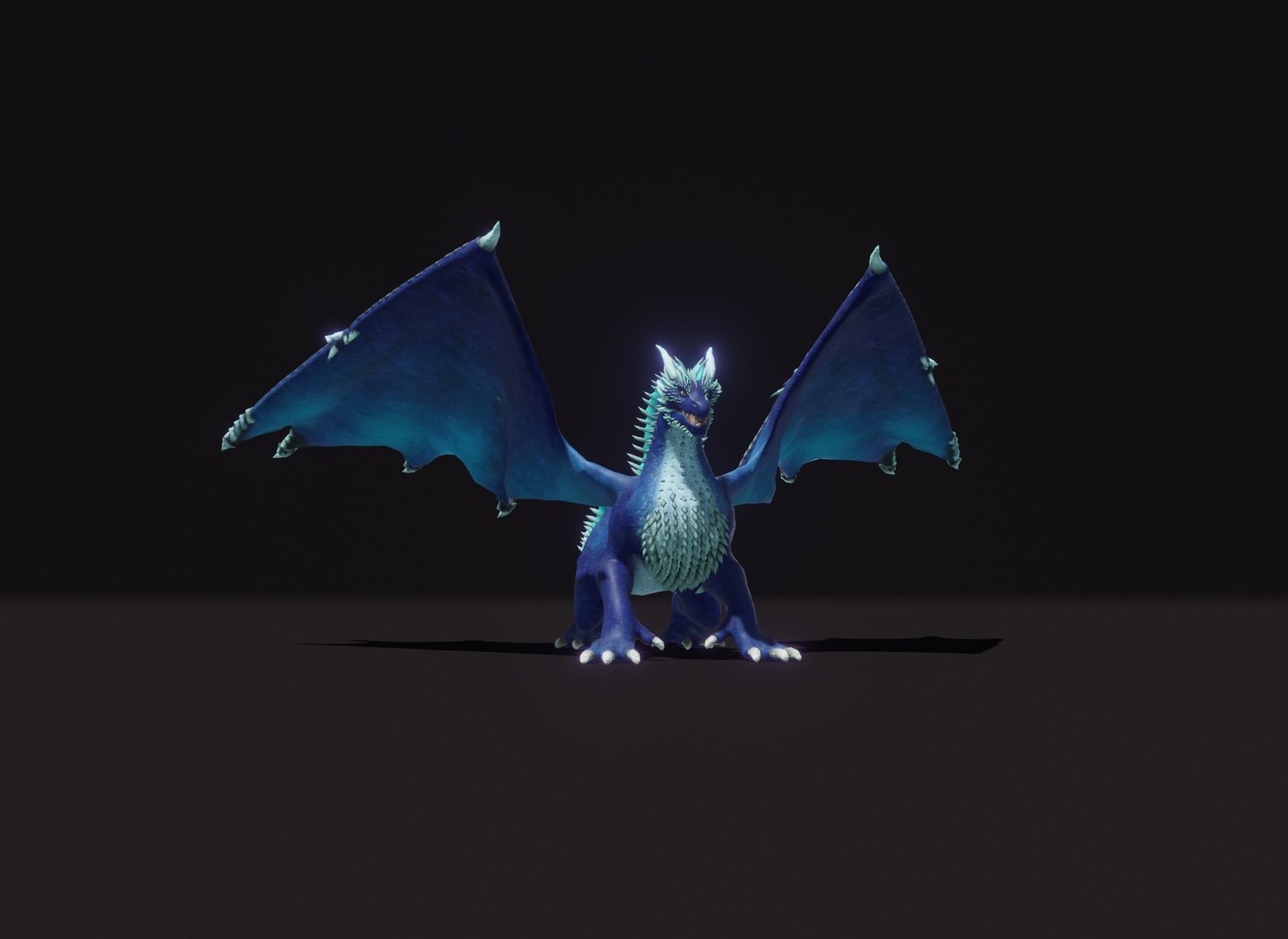 3D Realistic Blue Dragon Animated Low-poly 3D Model - TurboSquid 2316040
