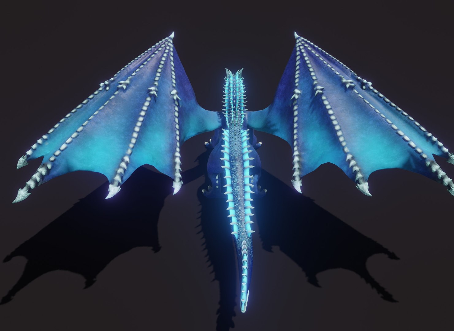 3D Realistic Blue Dragon Animated Low-poly 3D Model - TurboSquid 2316040