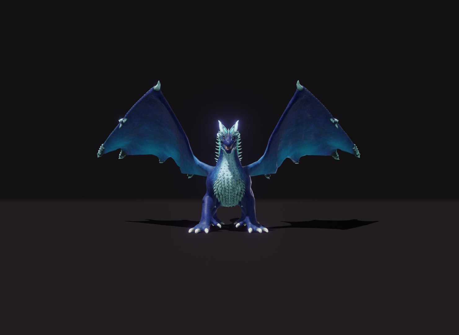 3D Realistic Blue Dragon Animated Low-poly 3D Model - TurboSquid 2316040