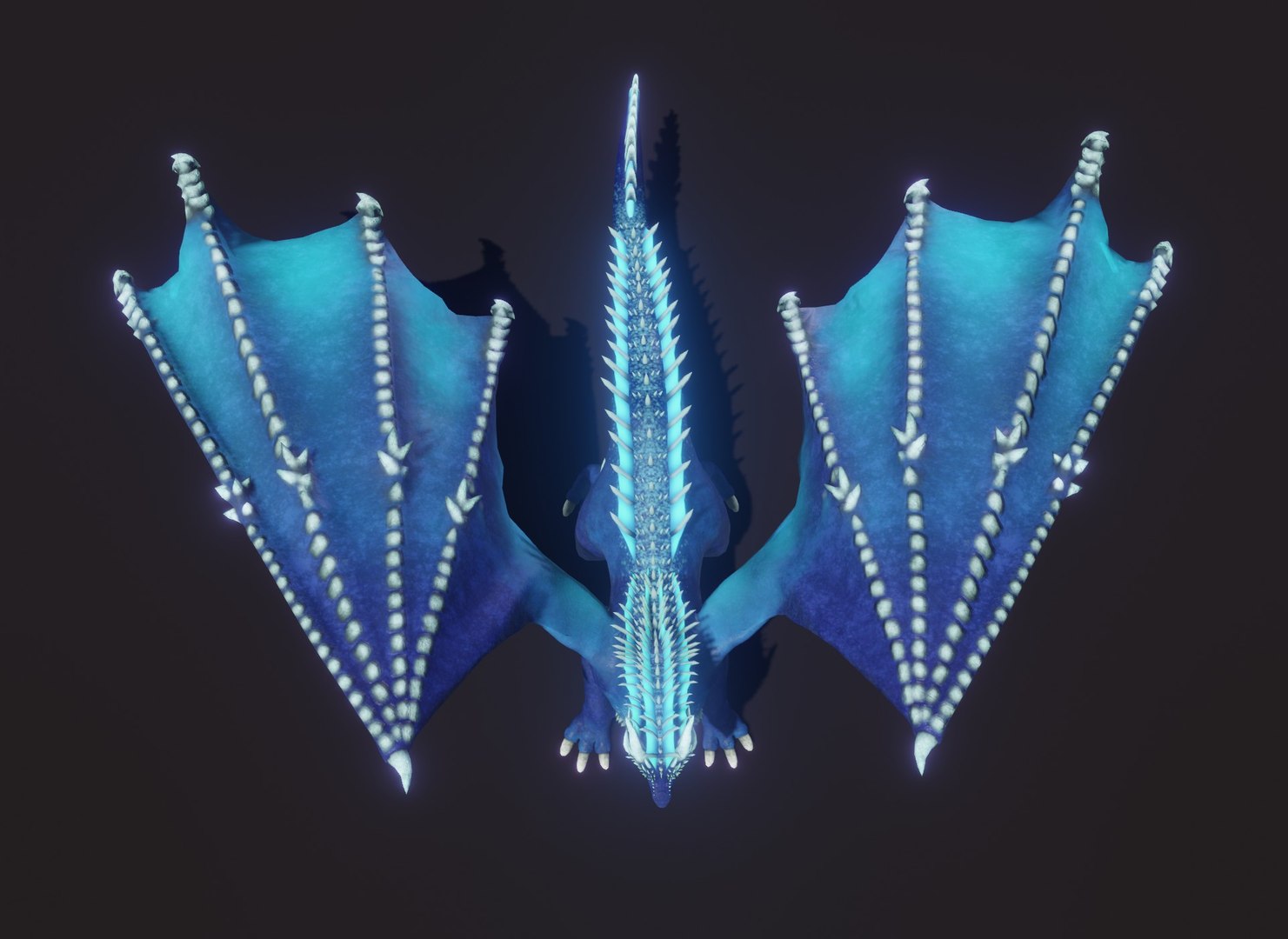 3D Realistic Blue Dragon Animated Low-poly 3D Model - TurboSquid 2316040