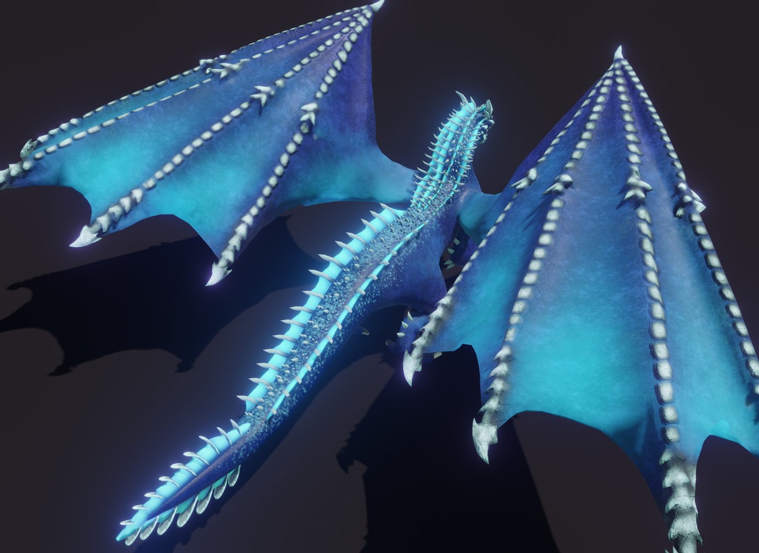 3D Realistic Blue Dragon Animated Low-poly 3D Model - TurboSquid 2316040