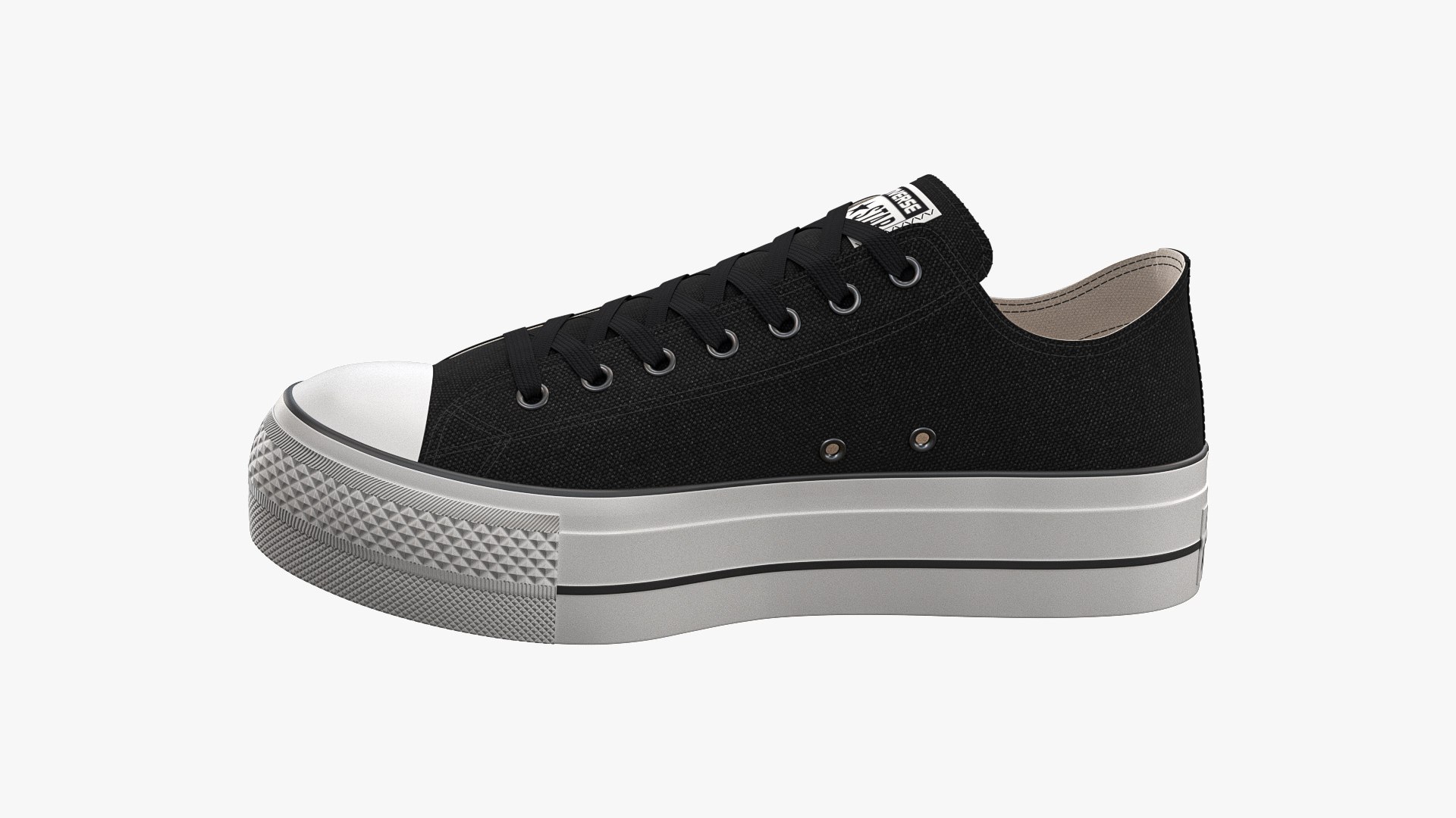 Chuck Taylor All Star Lift Platform Low Top Black 3D Model - TurboSquid ...