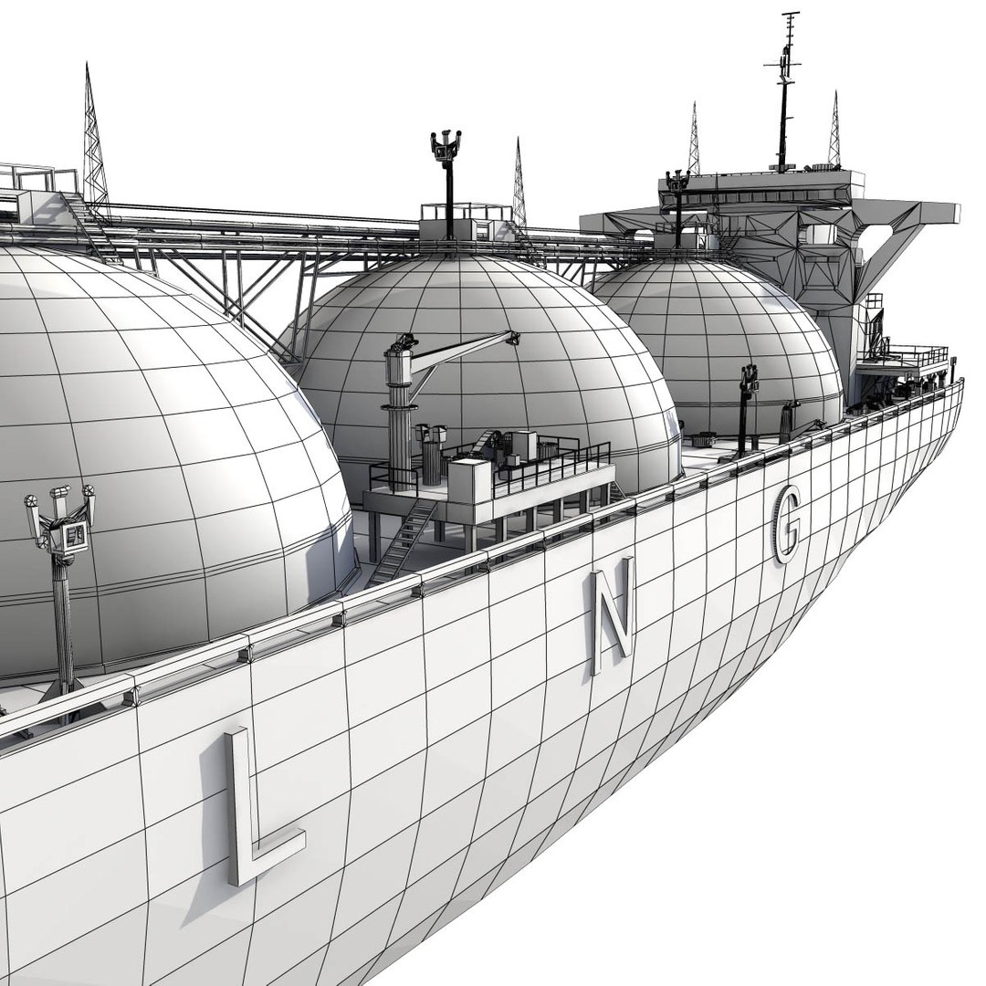 Lng Carrier Ship 3d Model